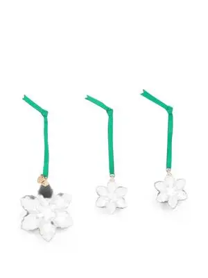 SWAROVSKI Annual Edition Snowflake Ornament Set Of 3 Pieces - White