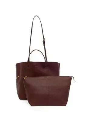 Patrizia Pepe Grained Leather Tote Bag - Red