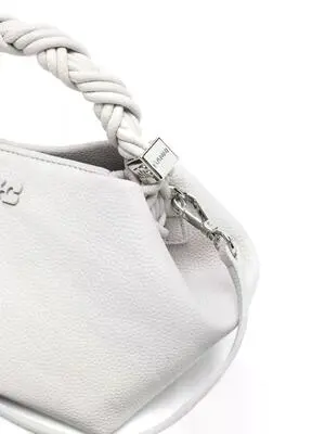 GANNI Bou Small Grain Top Handle Bag - Neutrals