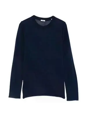 Aspesi Contrast-stitch Long-sleeve Sweater - Blue