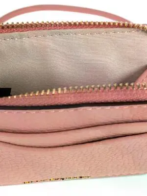 Michael Kors Jet Set Small Pebbled Leather Card Case Wristlet - Pink