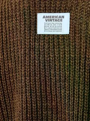 American Vintage Ribbed-knit Logo-patch Sweater