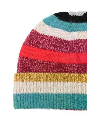 Paul Smith Striped Knit Beanie Hat