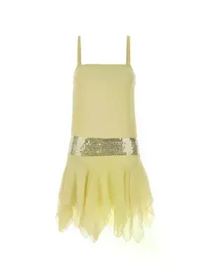 Gimaguas Mini Leila Sequin-embellished Ruffled Dress - Yellow