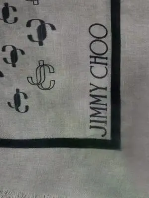 JIMMY CHOO Scarf With Monogram - Grey