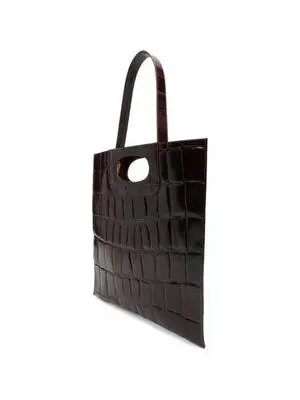 GHERARDINI Piattina Croc-effect Tote Bag