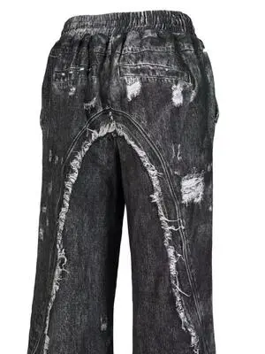 VIVAMUS Denim-print Track Pants