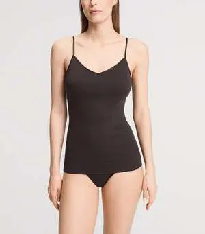 Hanro Cotton Seamless Camisole - Brown