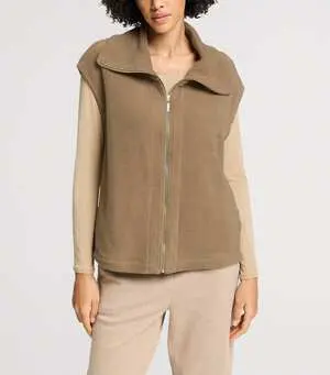 Hanro Fleece Gilet - Brown