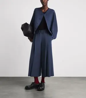 Issey Miyake Campagne Cropped Wide-leg Trousers
