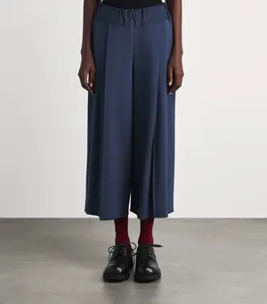 Issey Miyake Campagne Cropped Wide-leg Trousers