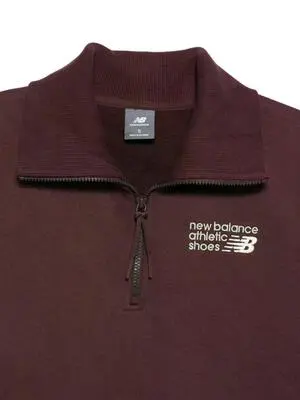 NEW BALANCE Athletics Premium Half-zip Logo-embroidery Sweatshirt