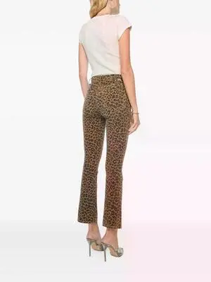 MOTHER The Hustler Flood Leopard-print Jeans