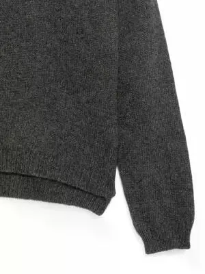 PRIVATE 0204 Crew Neck Long-sleeve Sweater - Grey