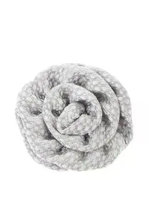 Corneliani Embroidered Silk-lapel Pin - Grey