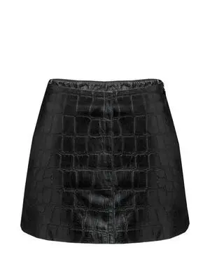 DANCASSAB Tecovas Textured Leather Mini Skirt