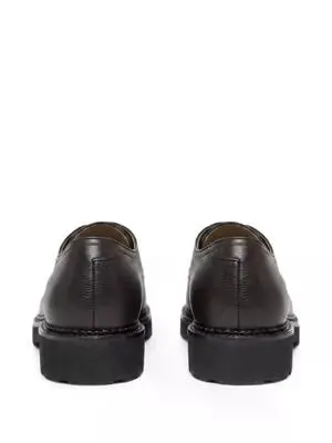 SCAROSSO Rupert Hammered Leather Oxford Shoes - Black
