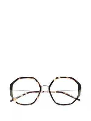 KALEOS Welch Geometric Frame Glasses - Brown