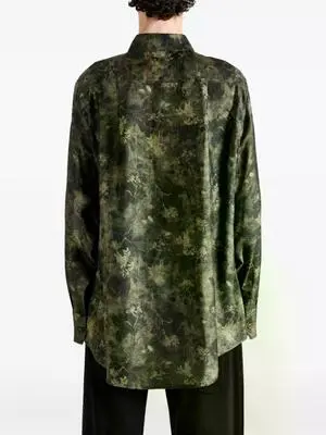 UMA WANG Floral-print Long-sleeve Shirt