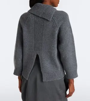 Victoria Beckham Asymmetric Virgin Wool Sweater