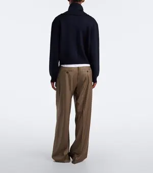 RÓHE Pleated Virgin Wool Wide-leg Pants