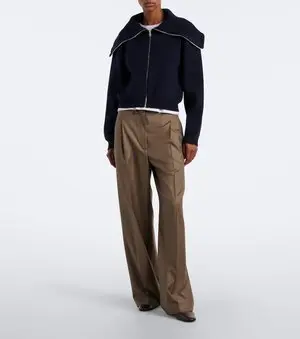 RÓHE Pleated Virgin Wool Wide-leg Pants