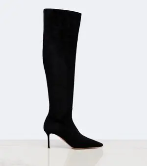 AQUAZZURA Vespera Suede Over-the-knee Boots