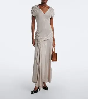 JW Anderson Embellished Leather-trimmed Suede Pumps