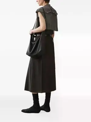 LESS Pleat-detail Midi Dress