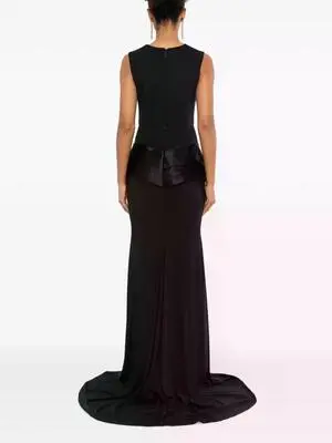 Alex Perry Strapless Corseted Draped Dress