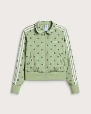 Adidas Satin Polka Dots Track Top - Magic Lime