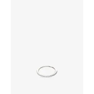 MISSOMA Slim Eternity 9ct White Gold And 0.26ct Diamond Ring