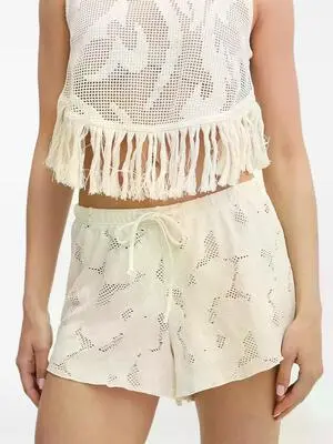 Rip Curl Oasis Floral-lace Drawstring Shorts - Neutrals