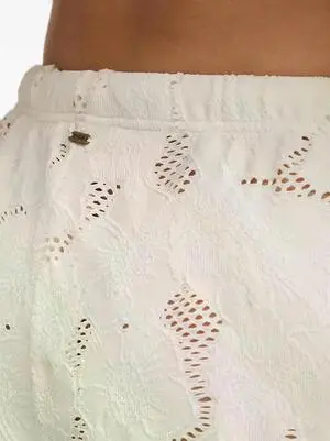 Rip Curl Floral-lace Drawstring Shorts - Neutrals