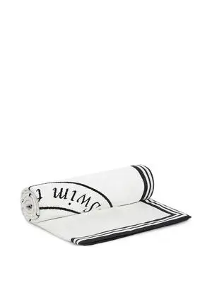 Seafolly Heritage Logo-print Striped Beach Towel - Neutrals