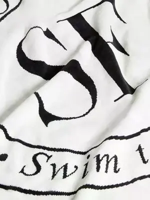 Seafolly Heritage Logo-print Striped Beach Towel - Neutrals