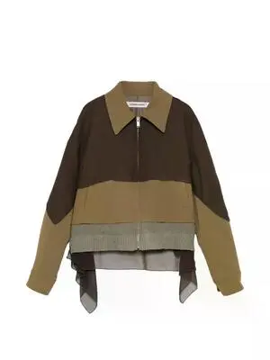 Undercover Colour-block Panelled Jacket - Brown