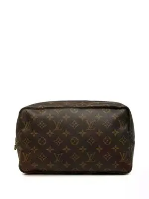 LOUIS VUITTON 1991 Monogram Trousse Toilette 28 Clutch Bag - Brown