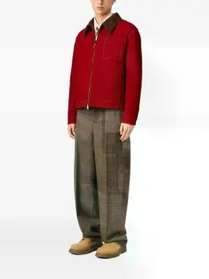 AMI Paris Cotton Zipped Jacket With De Coeur