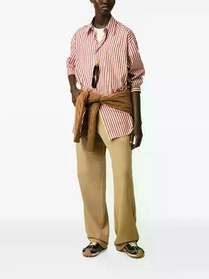 AMI Paris Large Striped Shirt With Embossed De Coeur