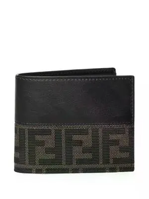 Fendi Ff Logo Leather Wallet - Black