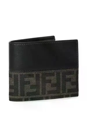 Fendi Ff Logo Leather Wallet