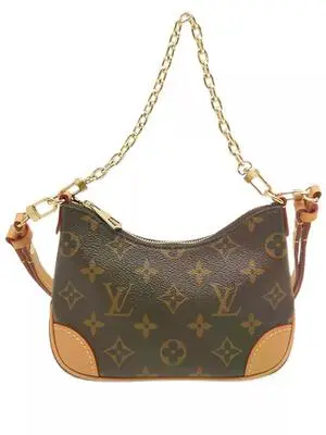 LOUIS VUITTON 2021-2026 Monogram Nano Boulogne Satchel - Brown