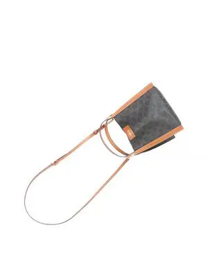 Celine 2025 Small Triomphe Coated Canvas Cube Satchel