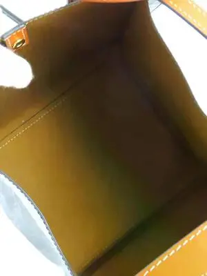 Celine 2025 Small Triomphe Coated Canvas Cube Satchel