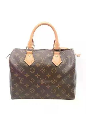LOUIS VUITTON 2021-2026 Monogram Speedy 25 Boston Bag - Brown