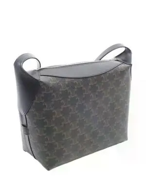 Celine 2015-2026 Triomphe Coated Canvas Harry Crossbody Bag - Black