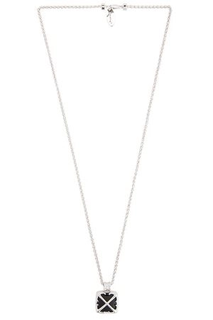 Off-White Arrow Pendant Necklace - Silver