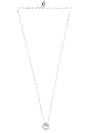 Off-White Hex Nut Chain Pendant Necklace - Silver