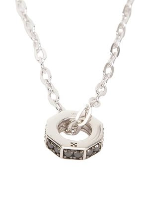 Off-White Hex Nut Chain Pendant Necklace